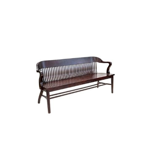 68"W Mahogany Boston Bench – Arenson Props