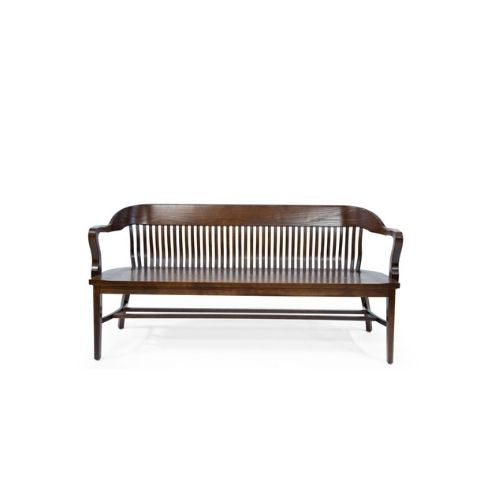 69"W Walnut Boston Bench – Arenson Props