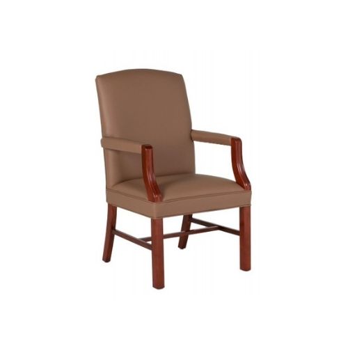 Tan Vinyl Arm Chair – Arenson Props
