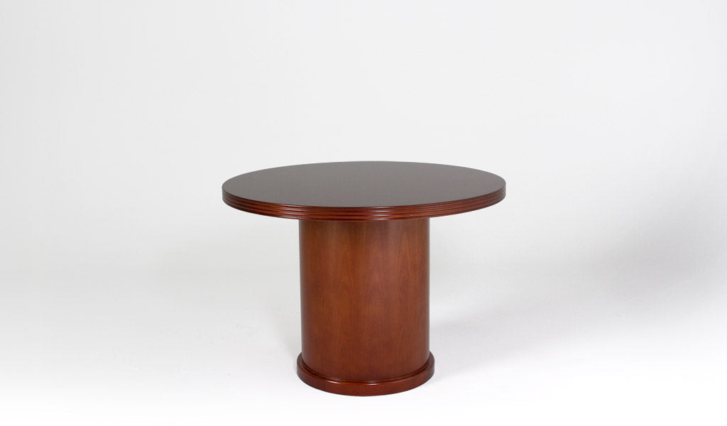 42"W Round Drum Base Conference Table – Arenson Props