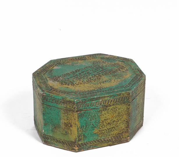 Green and Yellow Wood Box – Arenson Props
