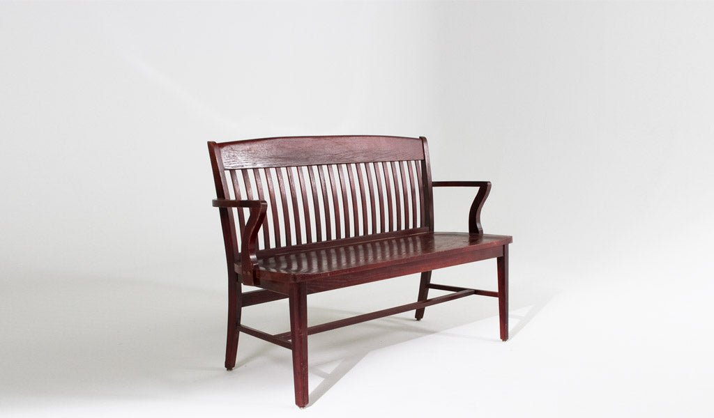48"W Mahogany Americana Bench – Arenson Props