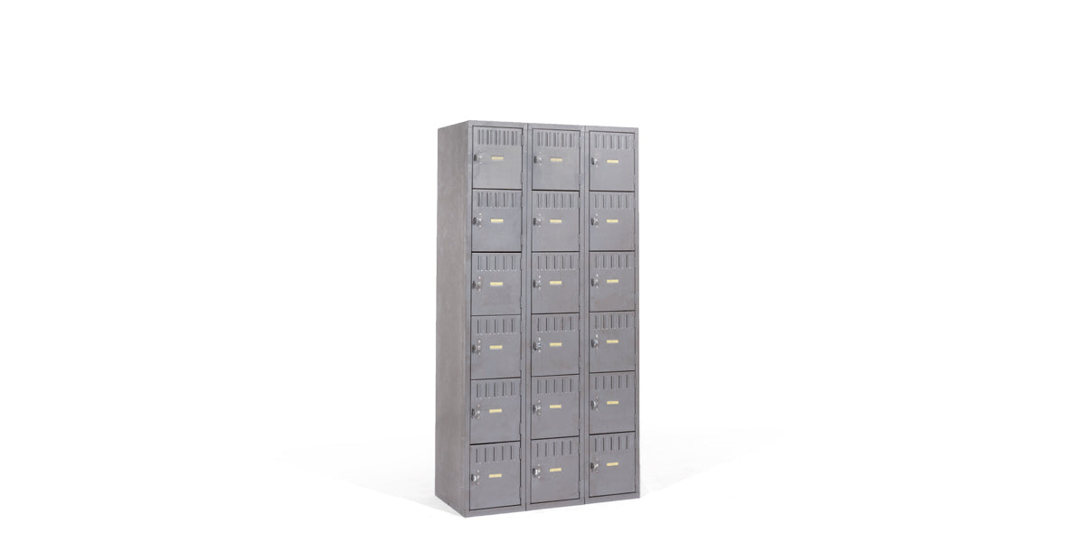 Grey 18 Compartment Locker – Arenson Props